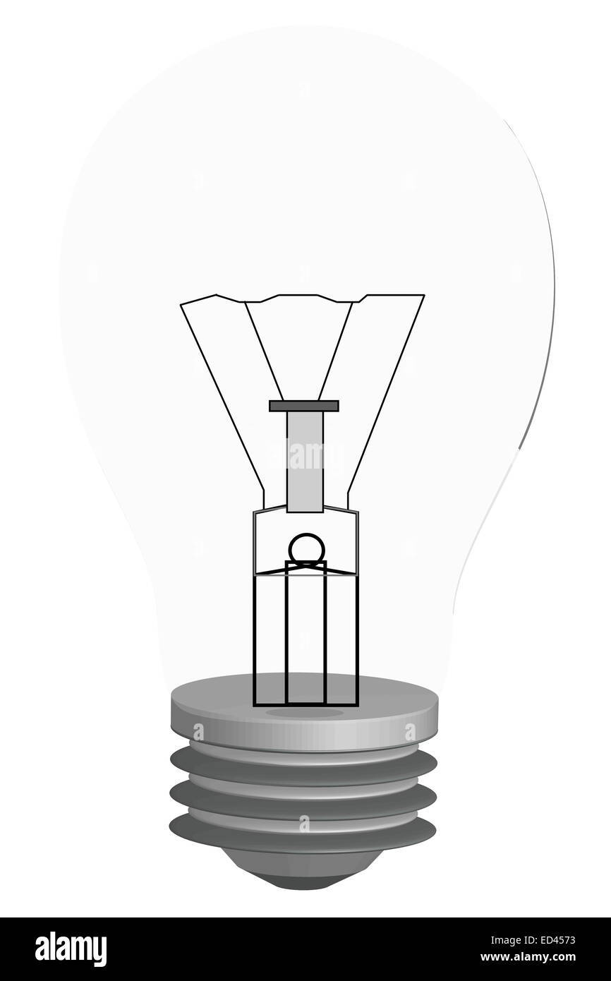 Light Bulb - illustration Stock Photo - Alamy