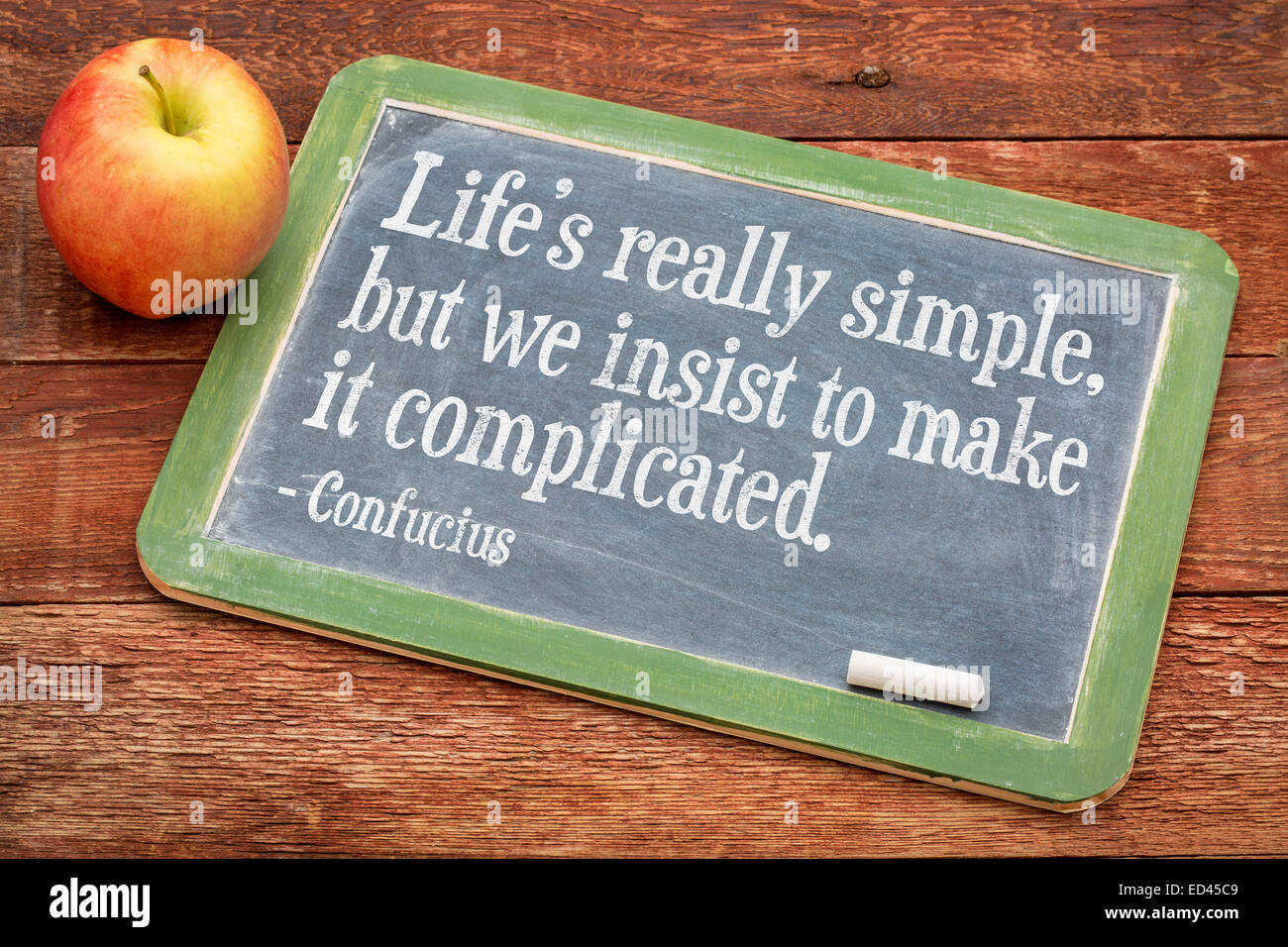 Life is really simple hi-res stock photography and images - Alamy