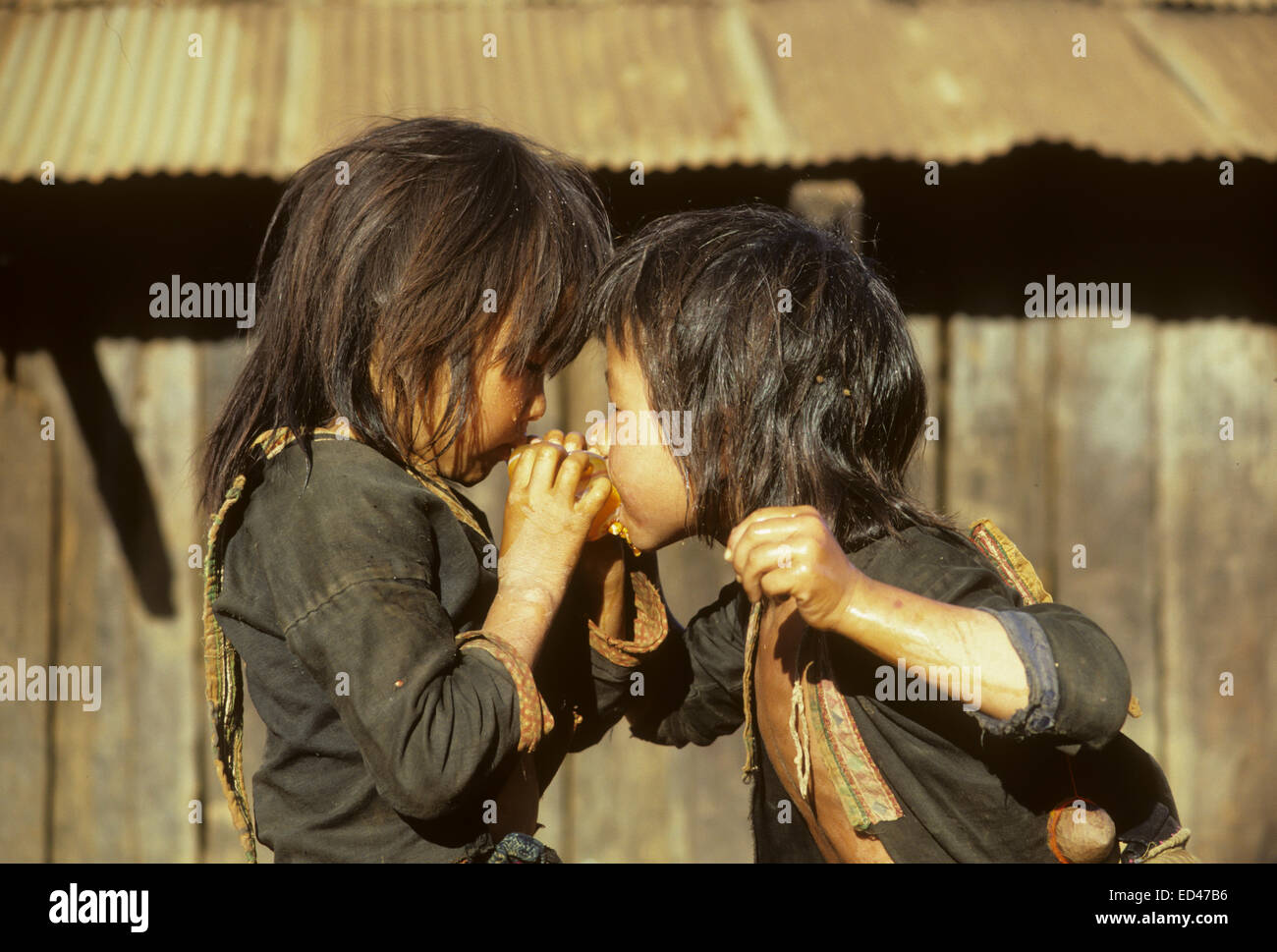 Children from the Hmong (Meo) People, one of the ethnic minority groups ...