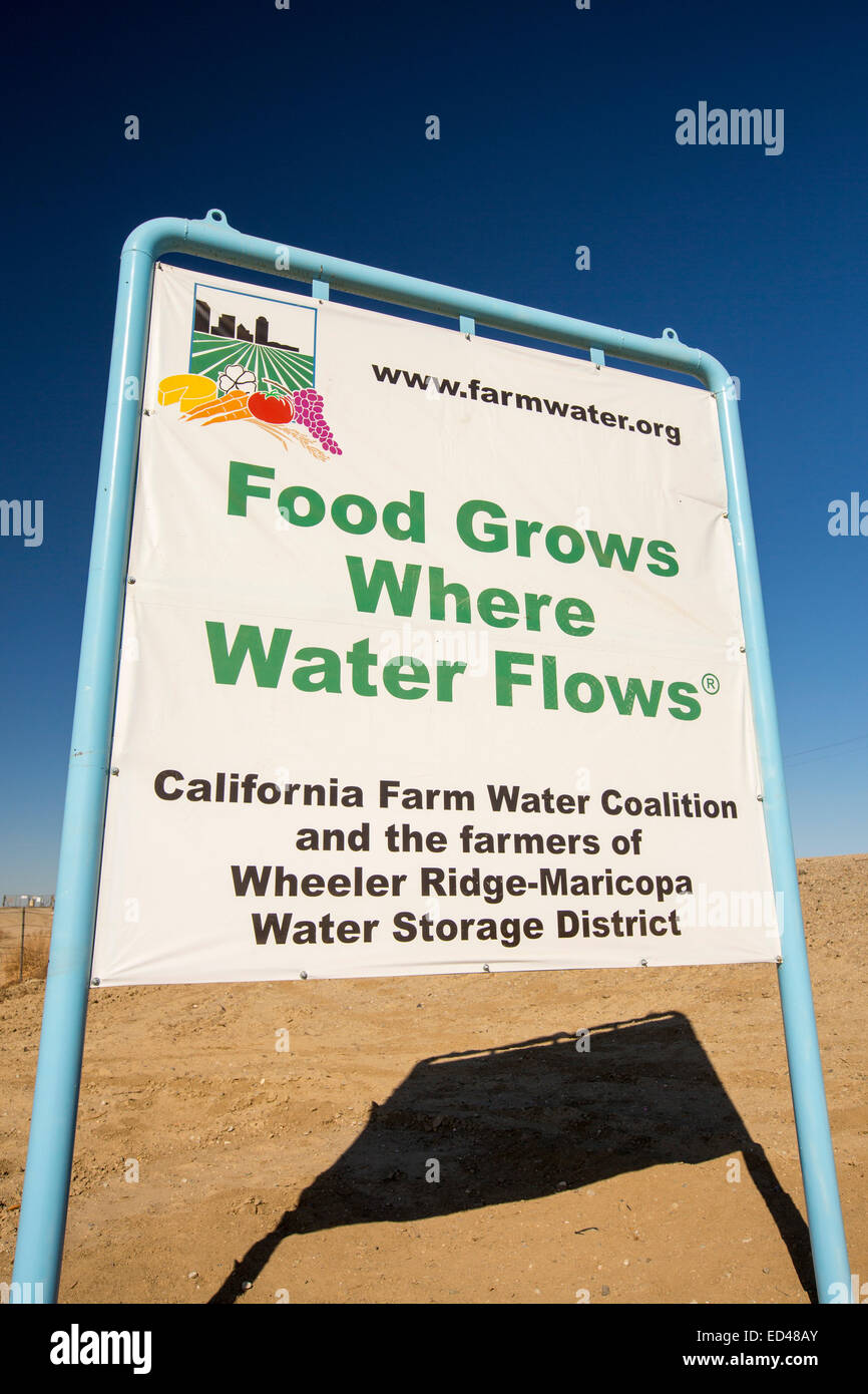 A sign about California's ongoing catastrophic drought in the Central ...