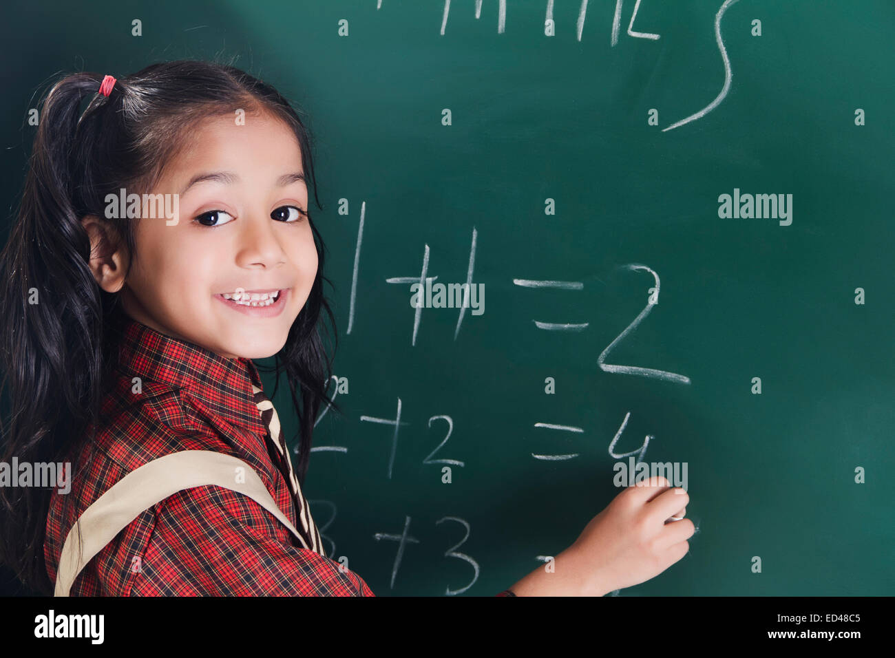 1 indian child girl student Study Stock Photo - Alamy