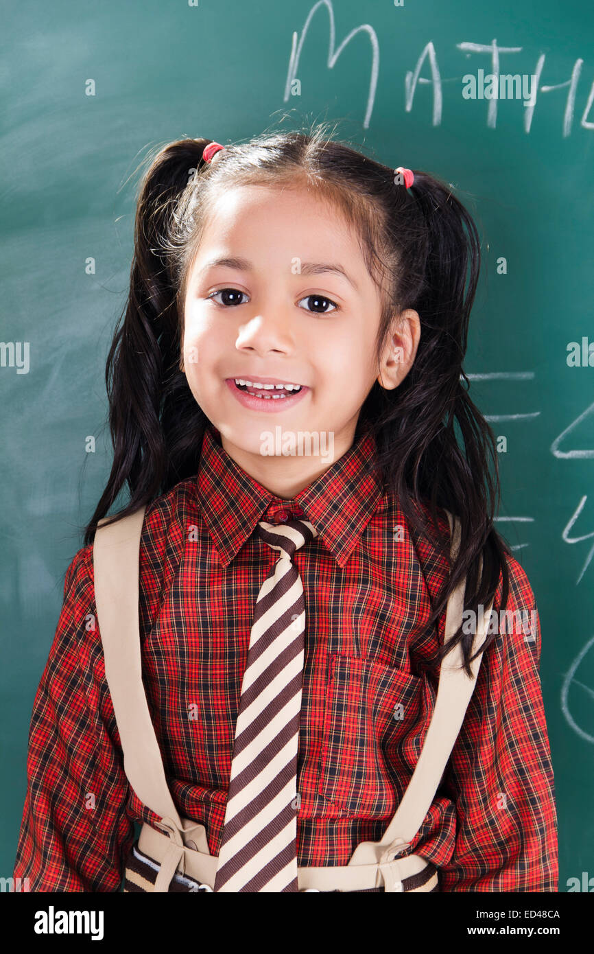 1 indian child girl student Stock Photo - Alamy