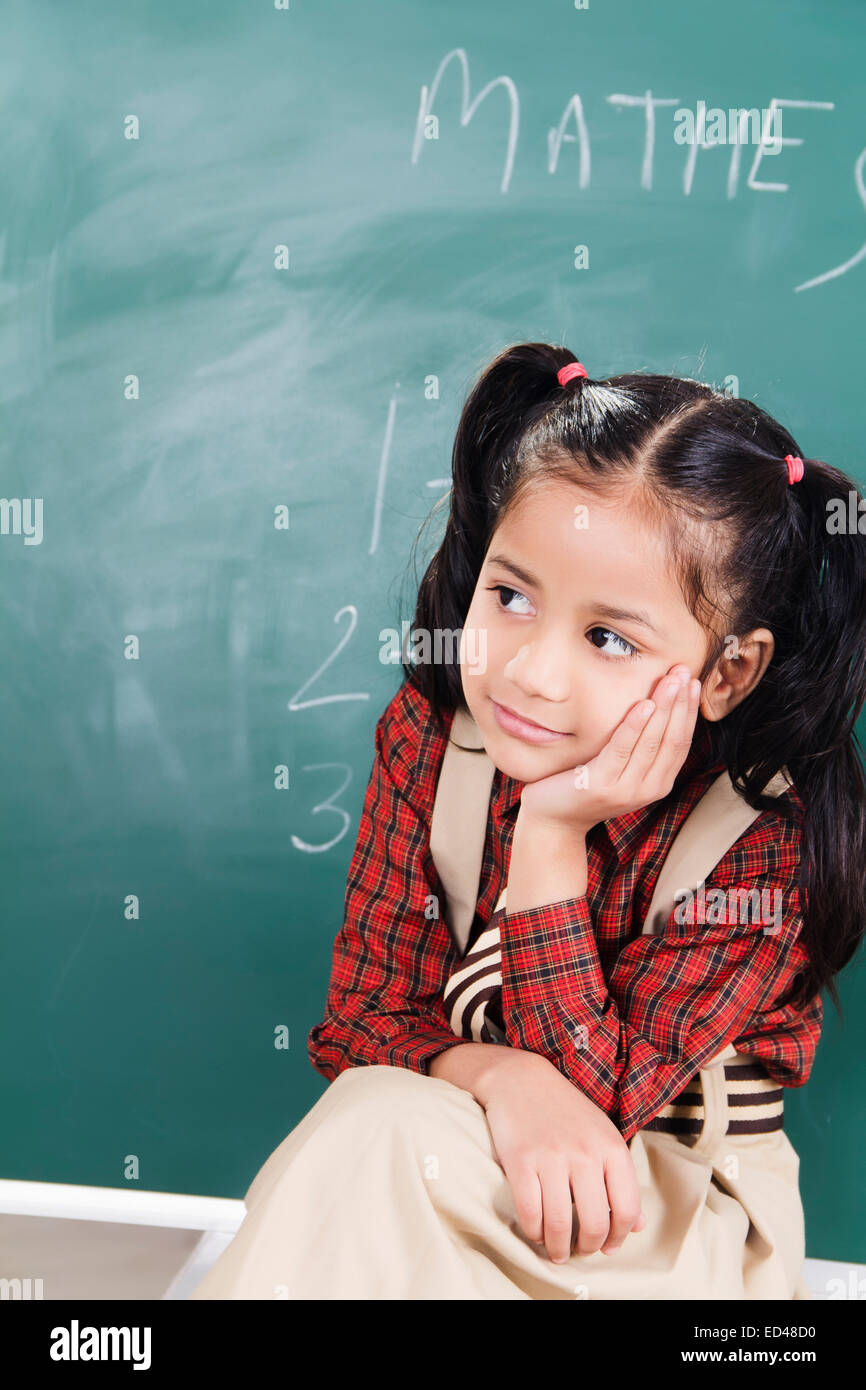 1 indian child girl student Stock Photo - Alamy