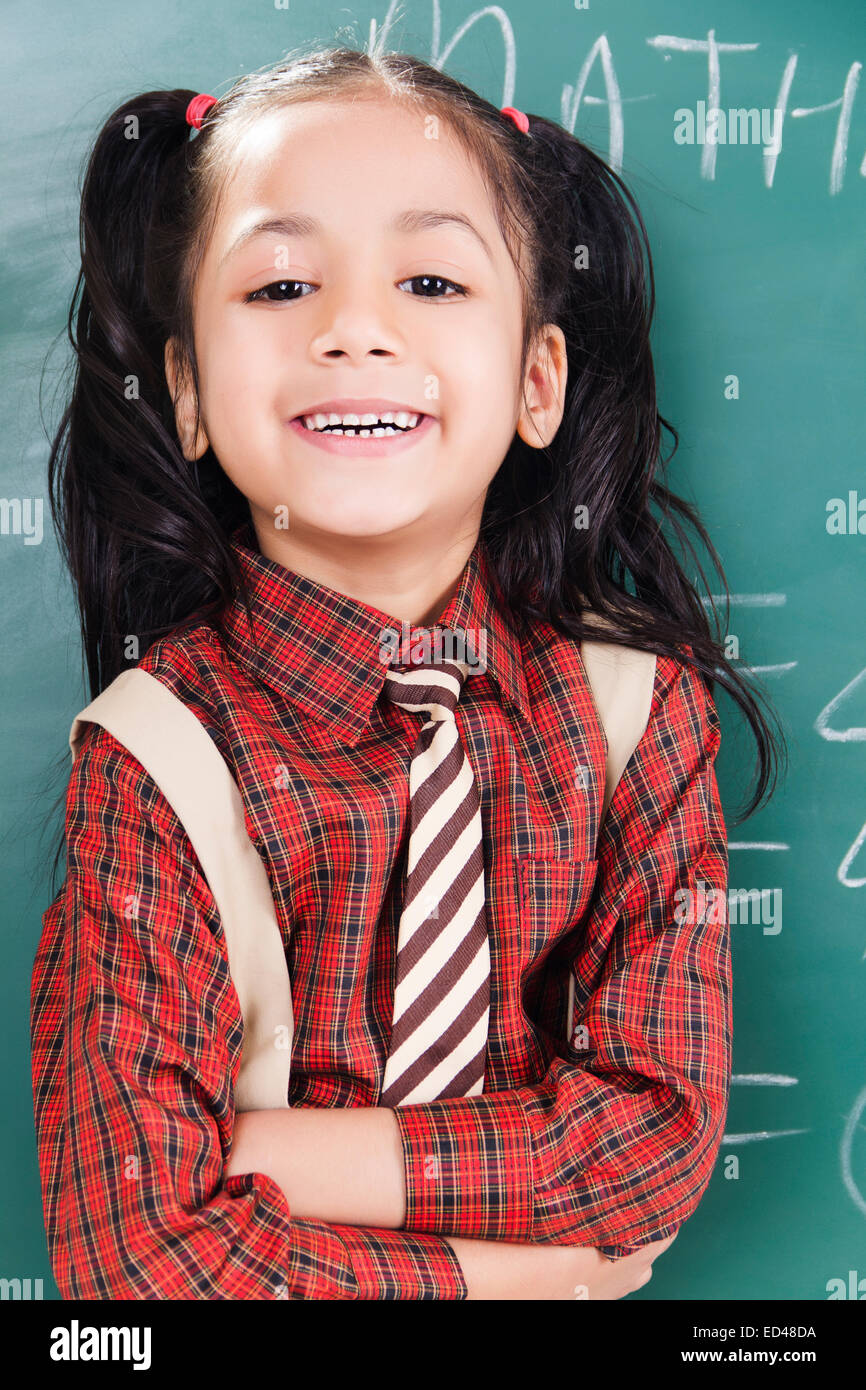 1 indian child girl student Stock Photo - Alamy