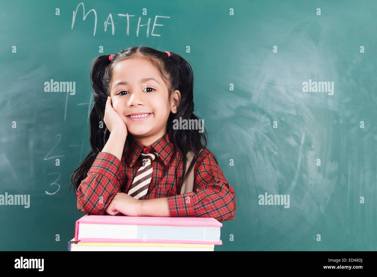 1 indian child girl student study Stock Photo - Alamy