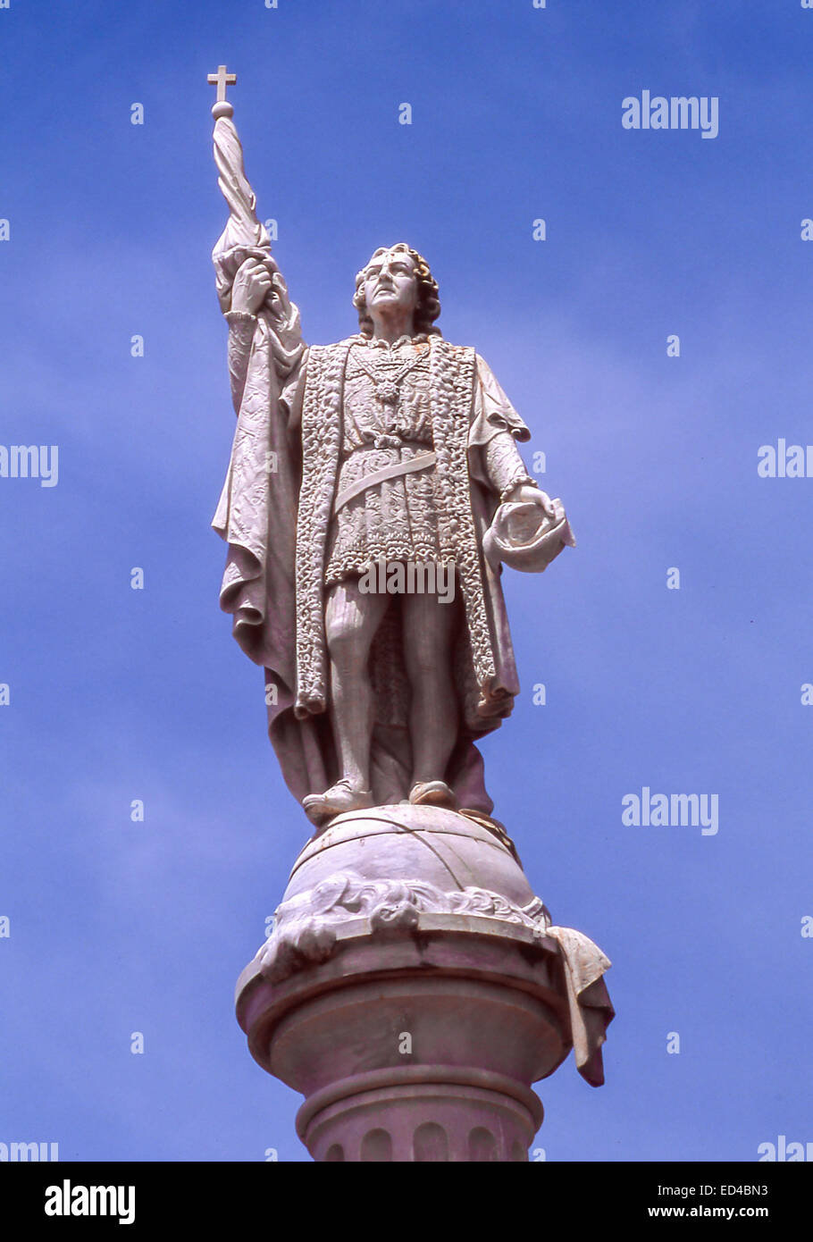 San Juan, Puerto Rico, US. 23rd Dec, 2014. A statue of Christopher ...