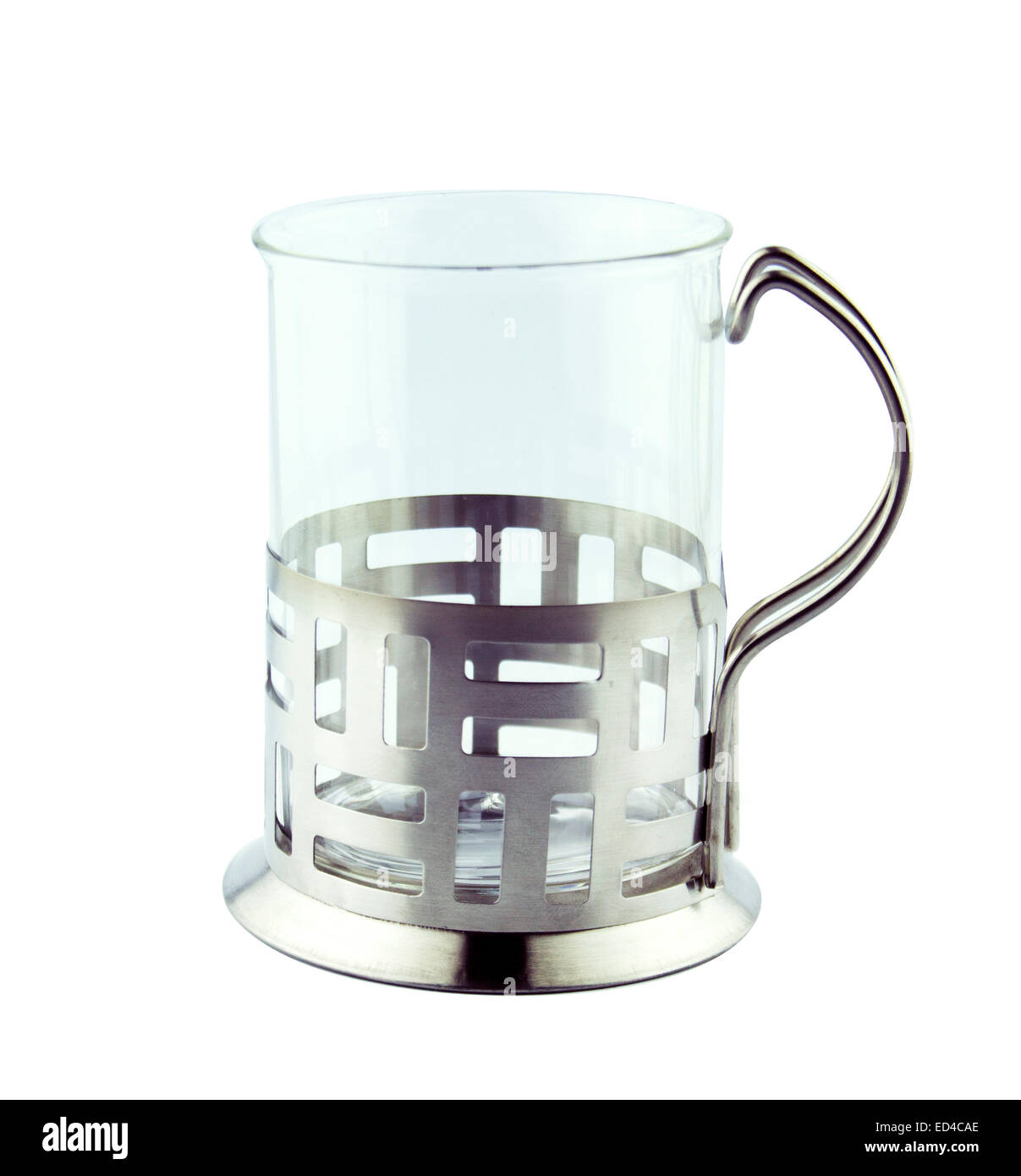 empty tea cup with iron base isolated on white Stock Photo - Alamy