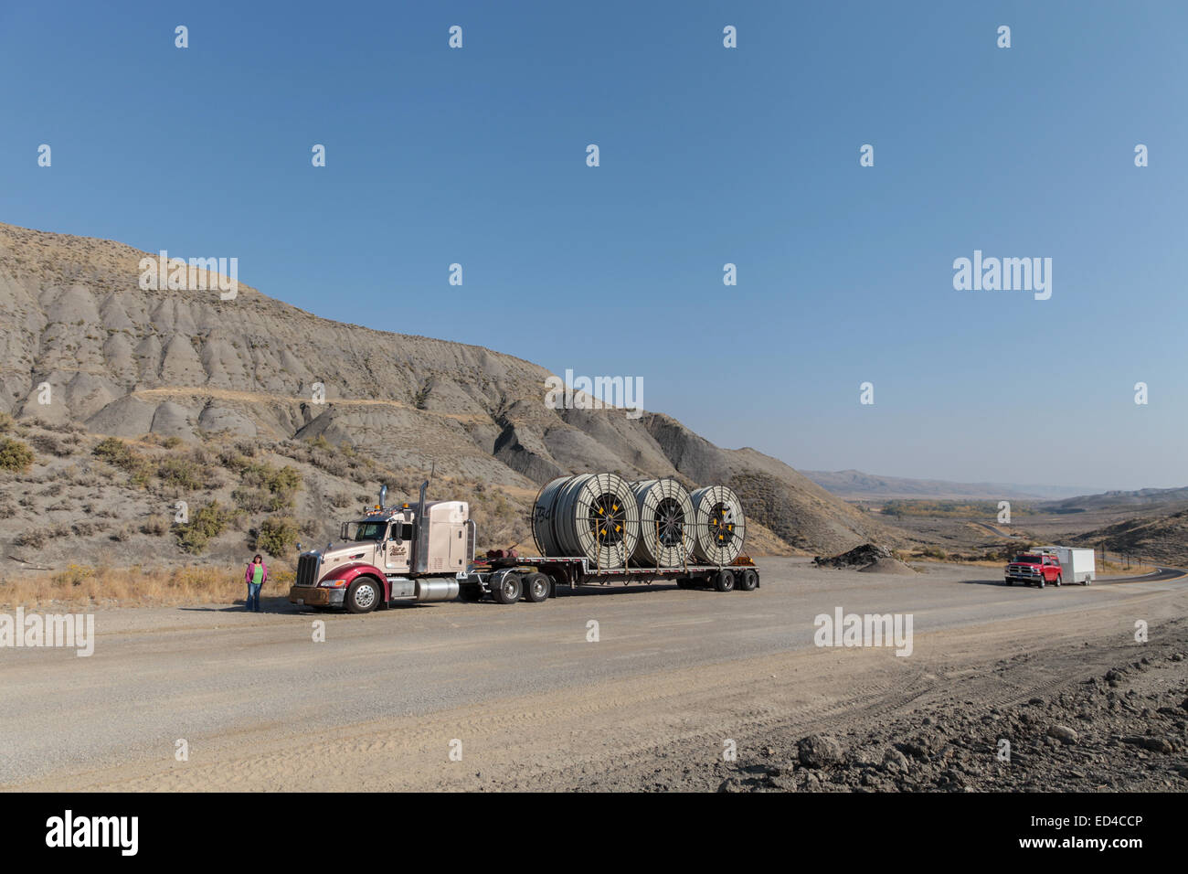 Polyethylene pipe truck hi-res stock photography and images - Alamy