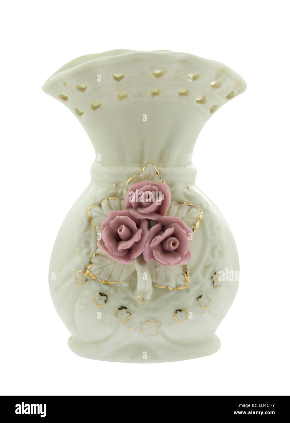 Decorative ceramic, Glass vase isolated on white Stock Photo - Alamy