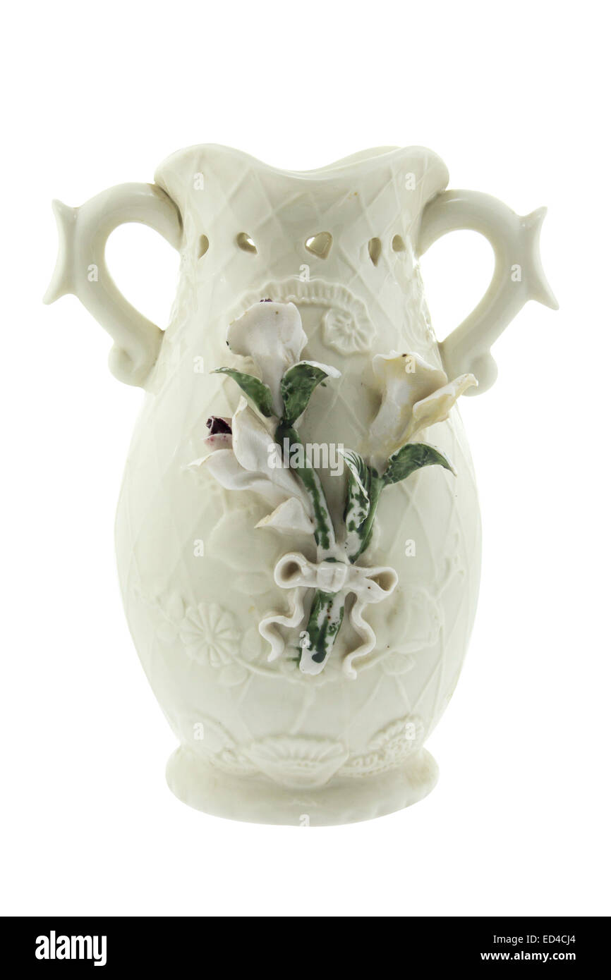 Decorative ceramic, Glass vase isolated on white Stock Photo - Alamy