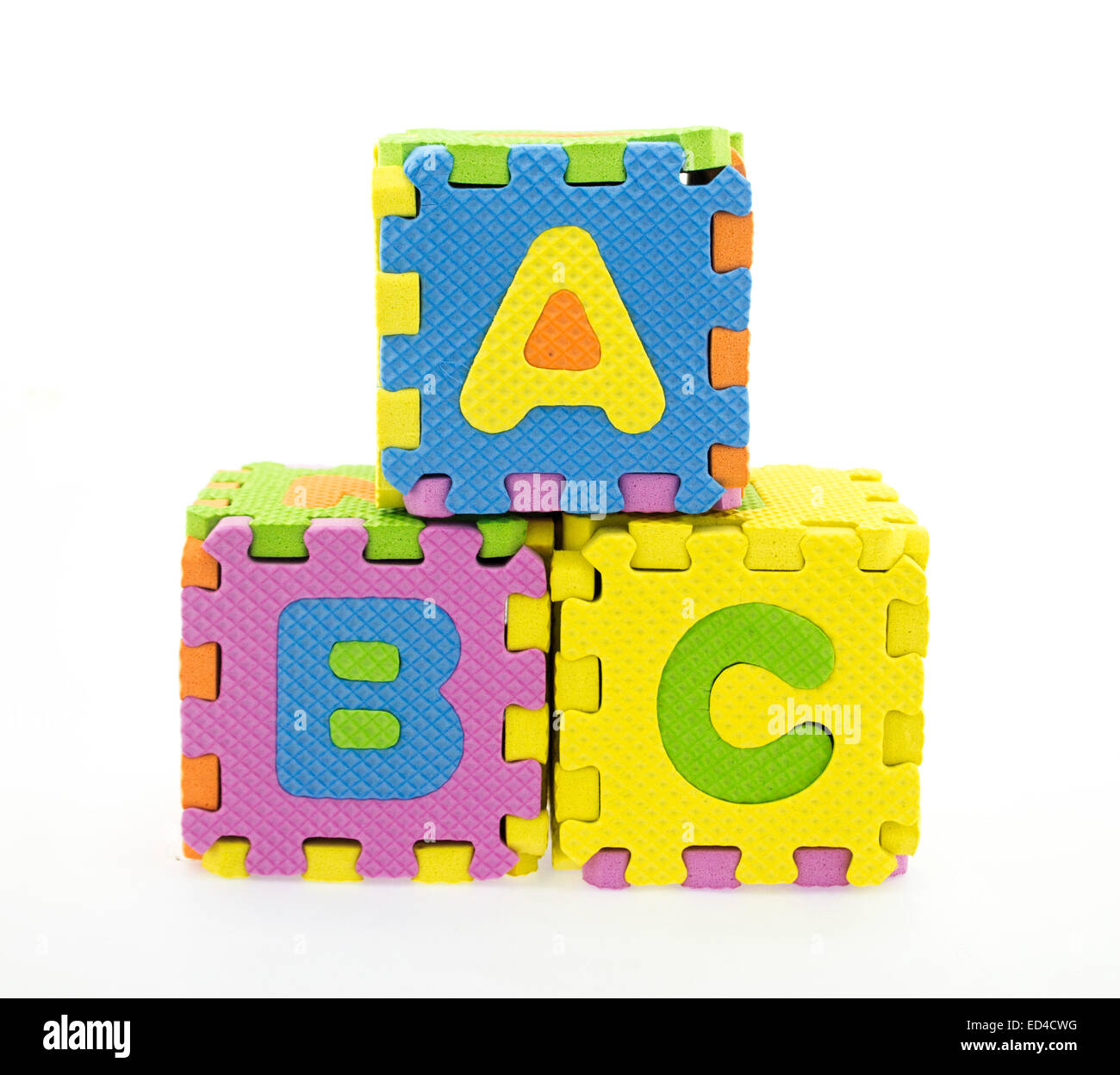 English language letter created from Alphabet puzzle isolated on white ...