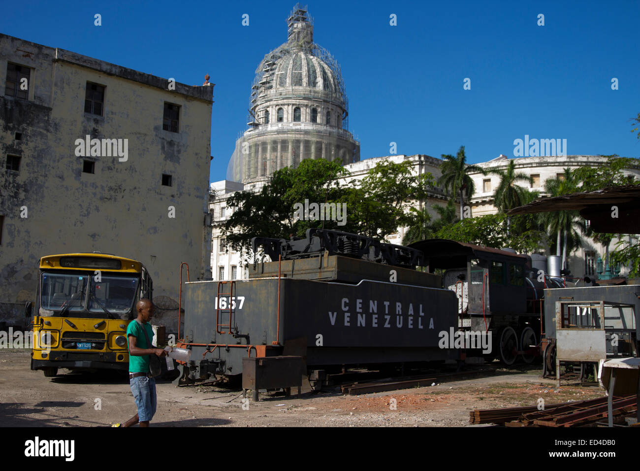 Central Venezuela Train Car Off-Track Stock Photo - Alamy