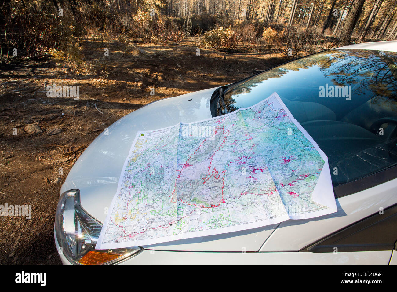 A map showing the area destroyed by the King Fire that burned 97,717 ...