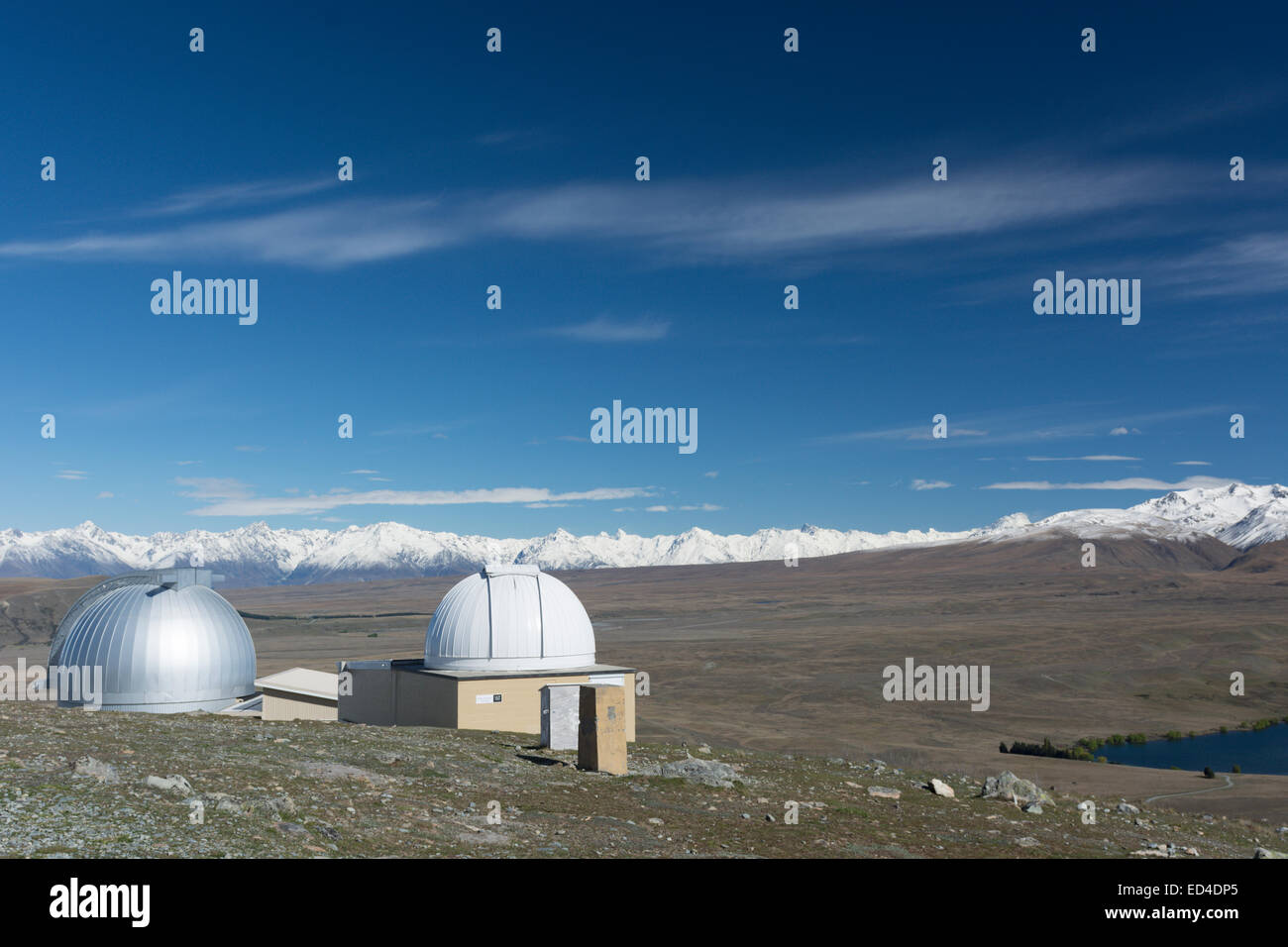 Astronomic observatory on Mount John, New Zealand Stock Photo - Alamy