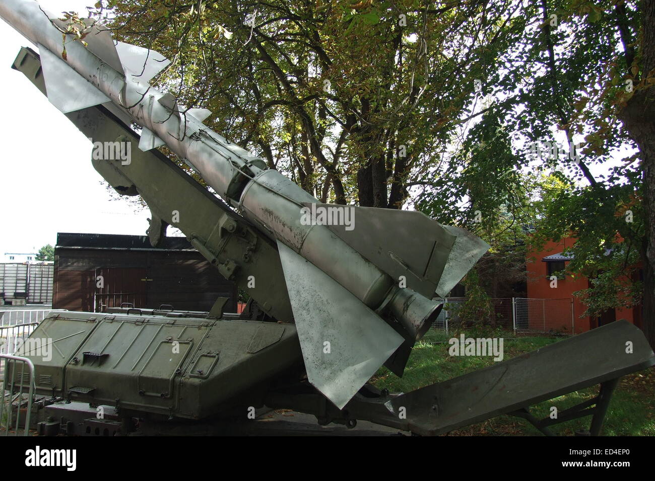 Russian S-75 SAM rocket used by Czechoslovakia army Stock Photo - Alamy
