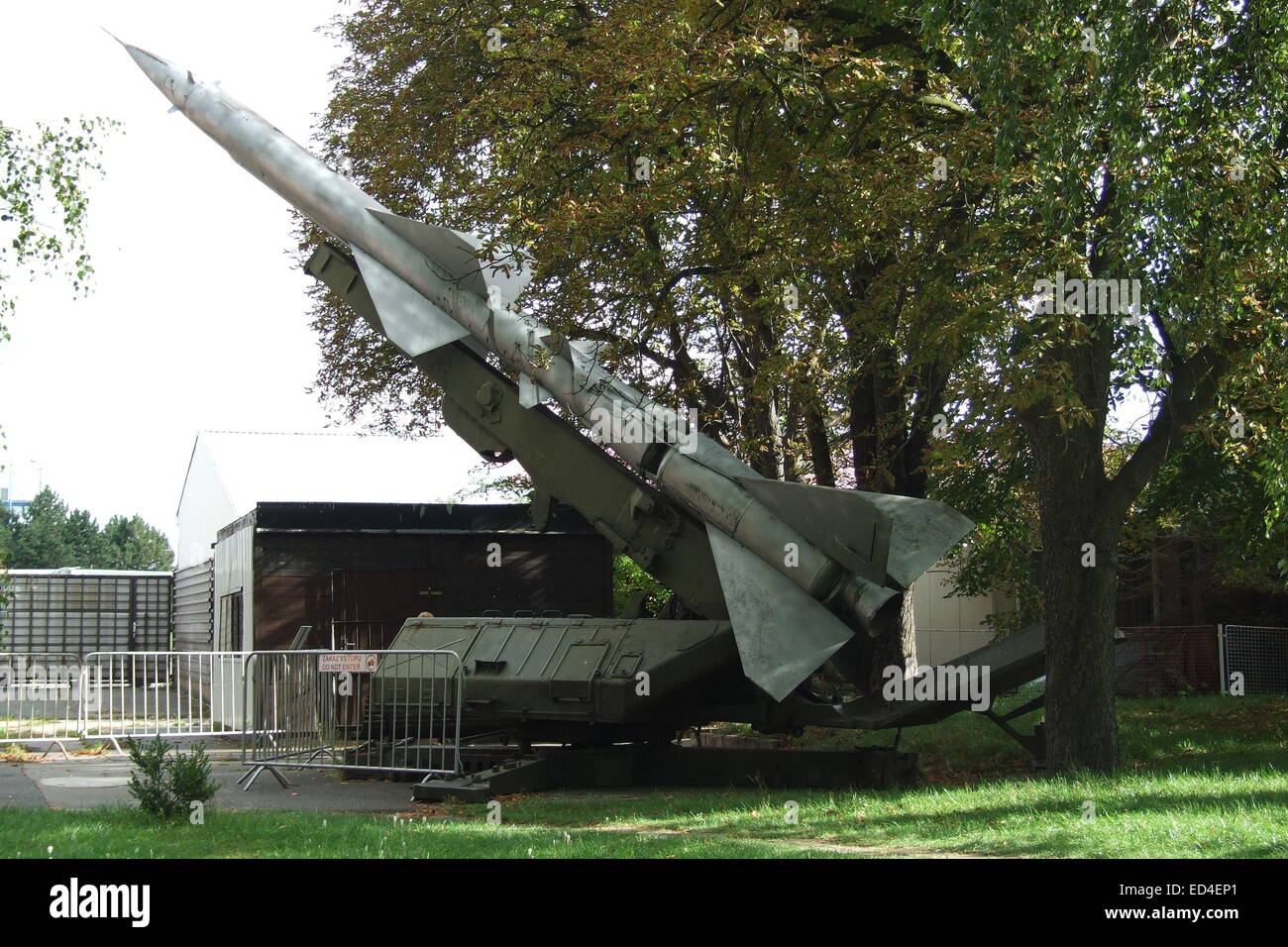 Russian S-75 SAM rocket used by Czechoslovakia army Stock Photo - Alamy