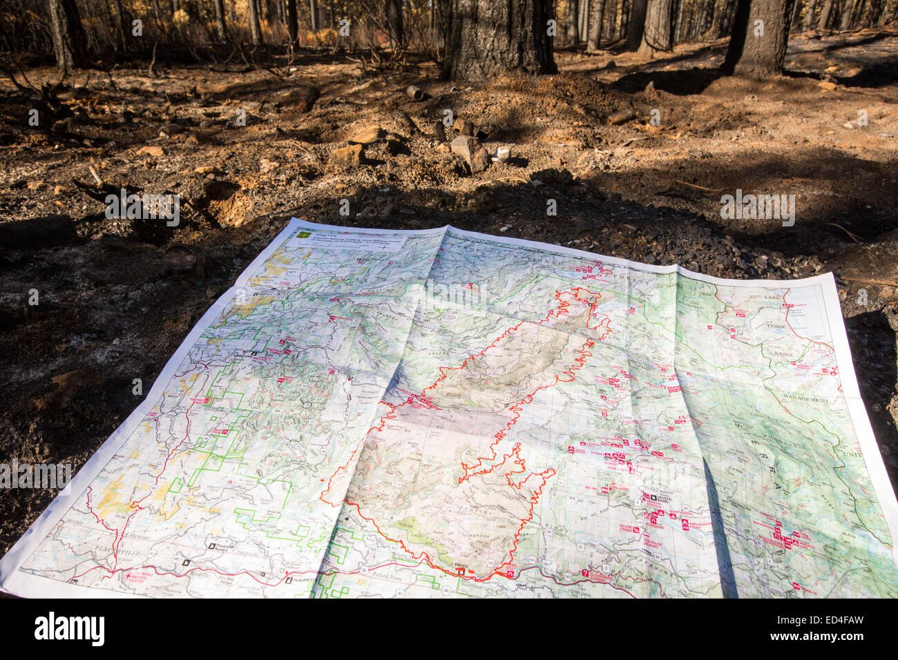 Burn area map hi-res stock photography and images - Alamy