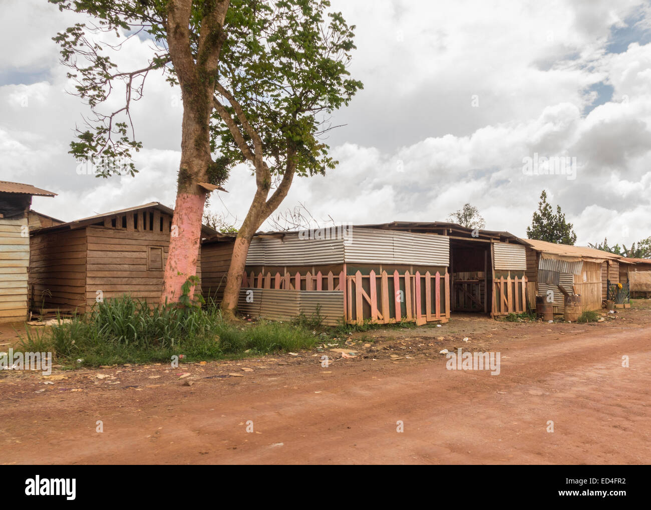 Huts and homes for construction workers building the new capital city ...