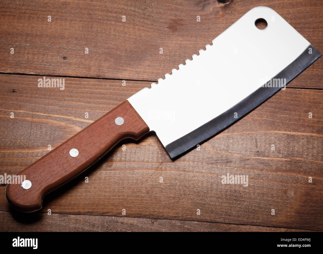 butcher knife on the table Stock Photo - Alamy