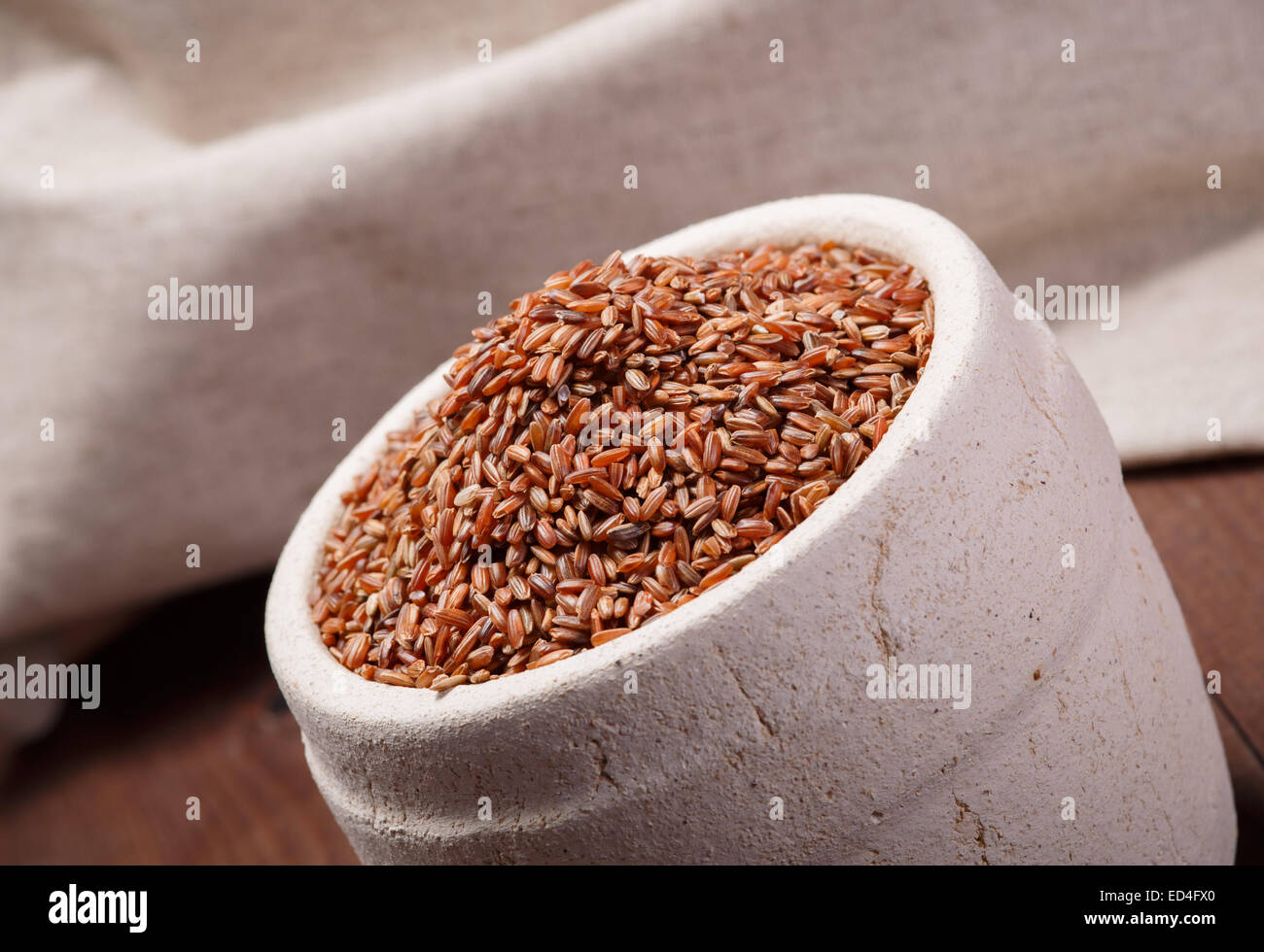 wild red rice in bowl Stock Photo - Alamy