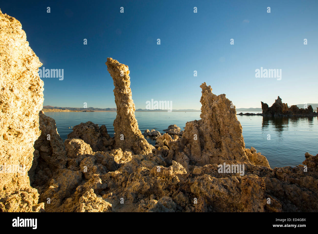 The famous tufa formations of Mono Lake, California, USA Stock Photo ...