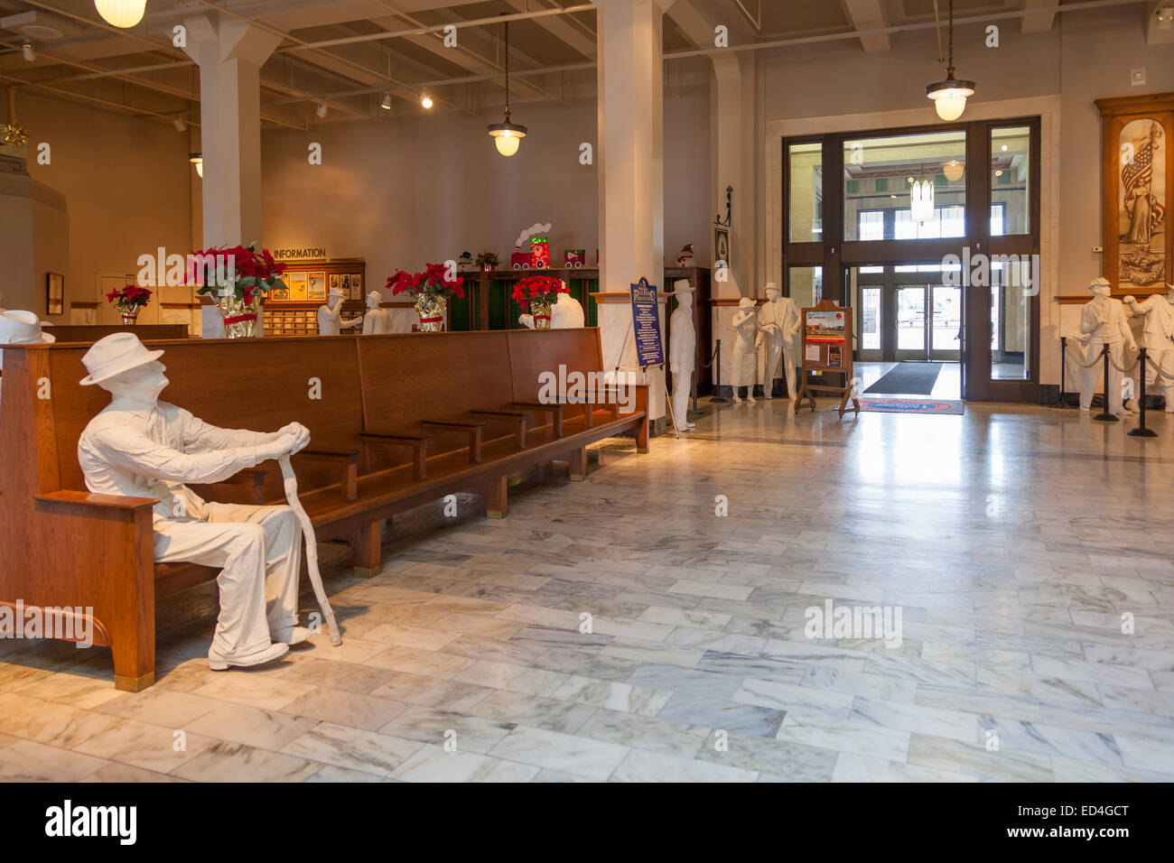 Railroad depot at Galveston Railroad Museum Stock Photo - Alamy