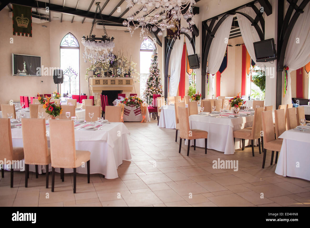 Ukrainian decorated table Stock Photo - Alamy
