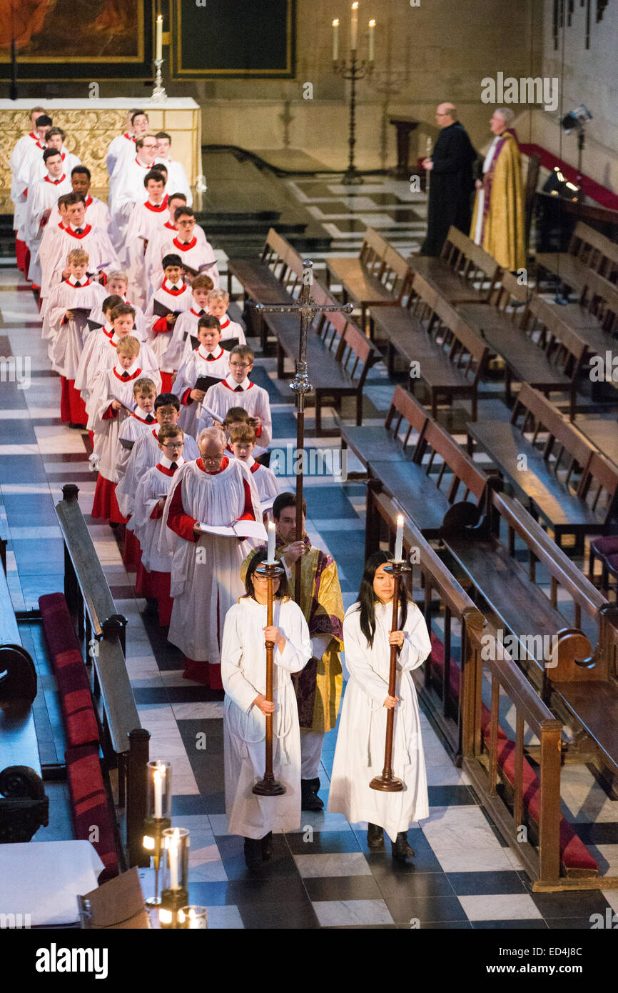 King's College Cambridge choir having their final rehearsal before the ...