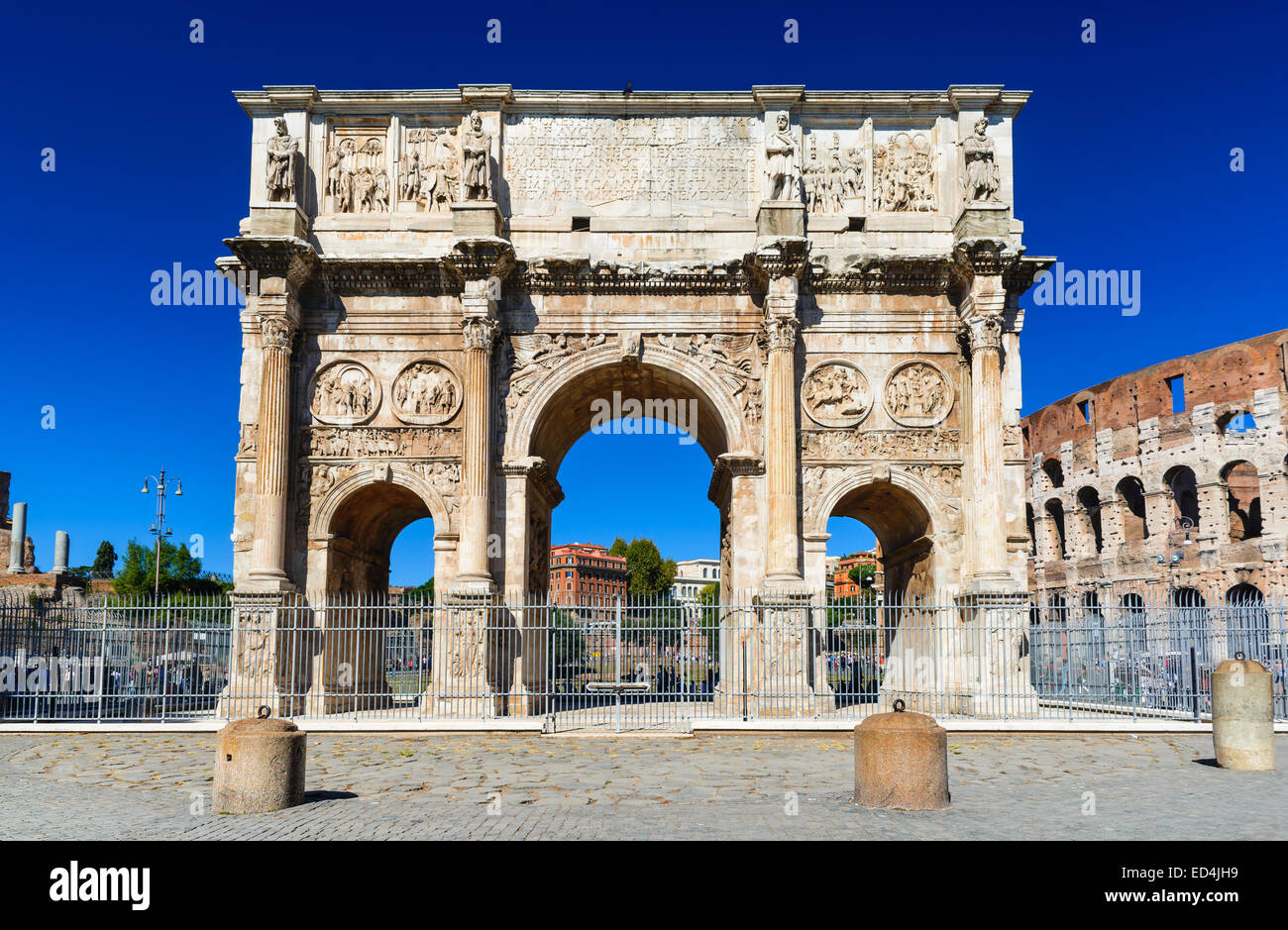 Rome, Italy. Arch of Constantine, ancient construction of emperor ...