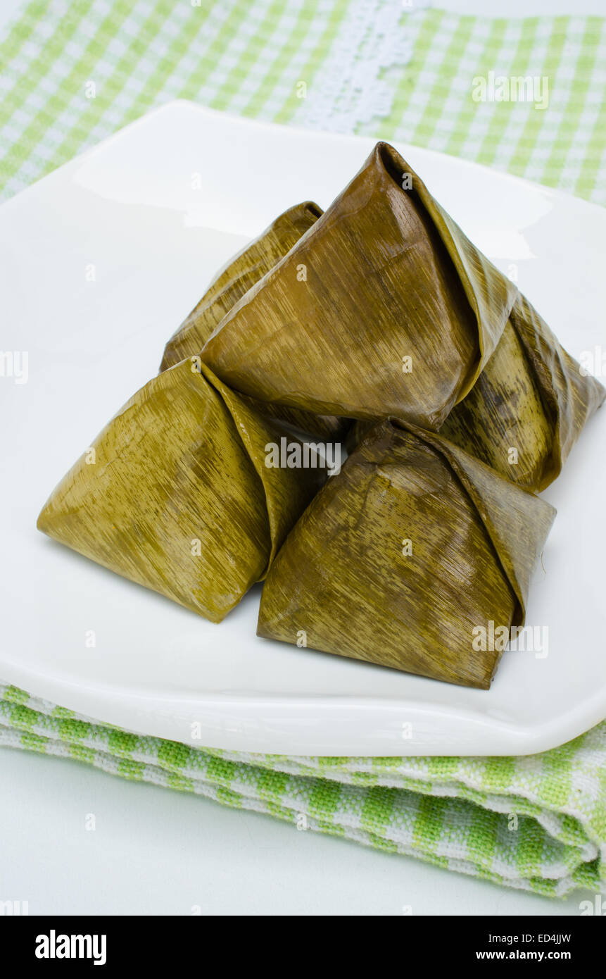 Stuffed Dough Pyramid Dessert Stock Photo - Alamy
