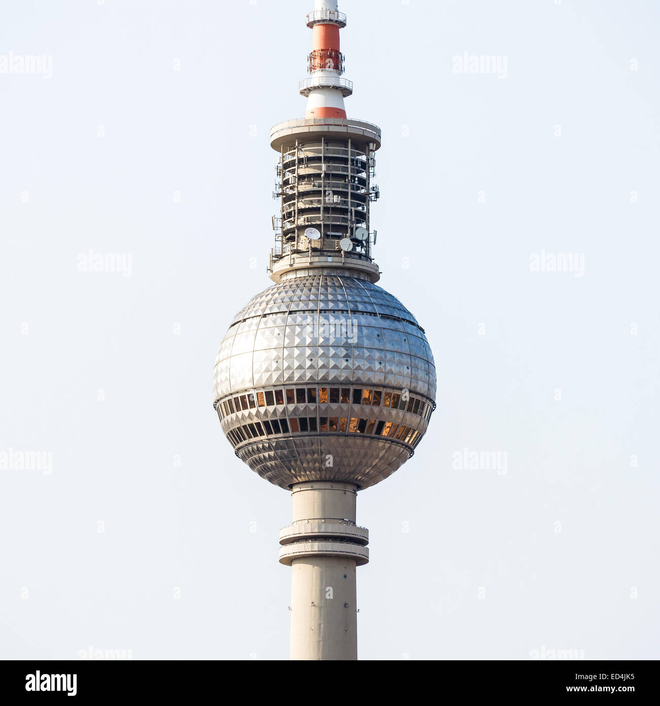view on television tower in berlin with blue sky Stock Photo - Alamy