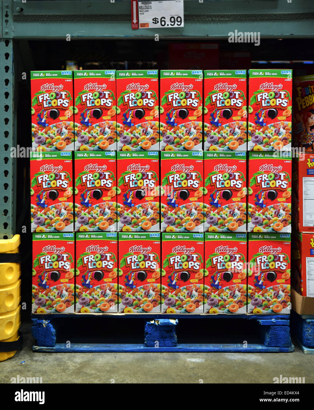 Large size boxes of Kellogg's Fruit Loops for sale at BJ's Wholesale ...