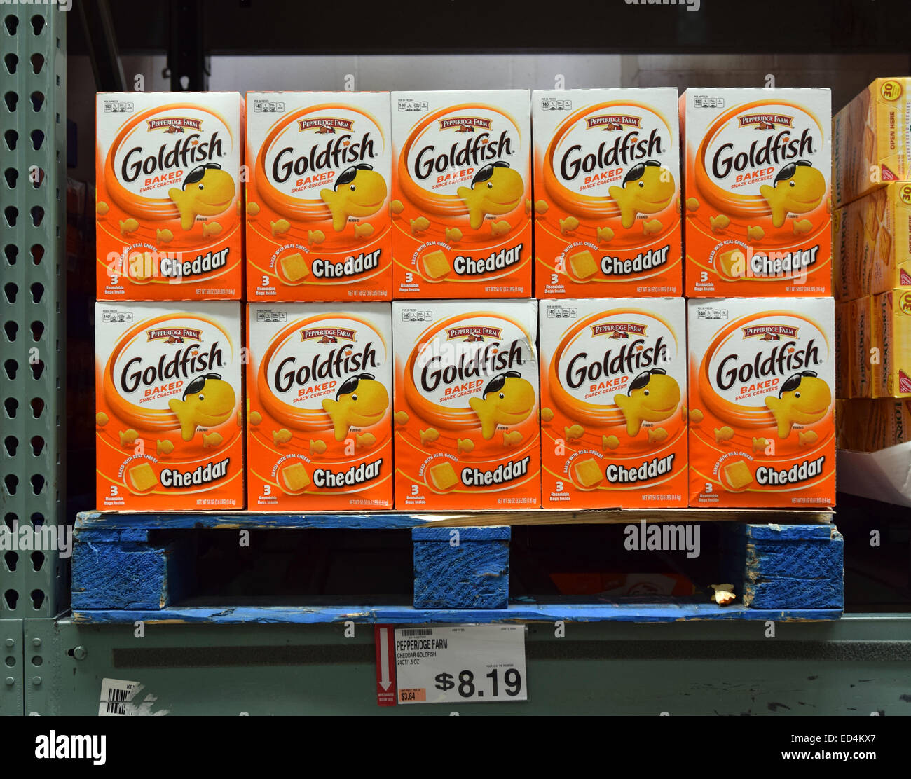 Large size boxes of Pepperidge Farm Cheddar Goldfish for sale at BJ's ...