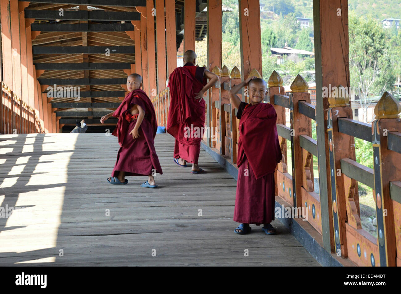 Child Buddhist monks - Bhutan Stock Photo - Alamy