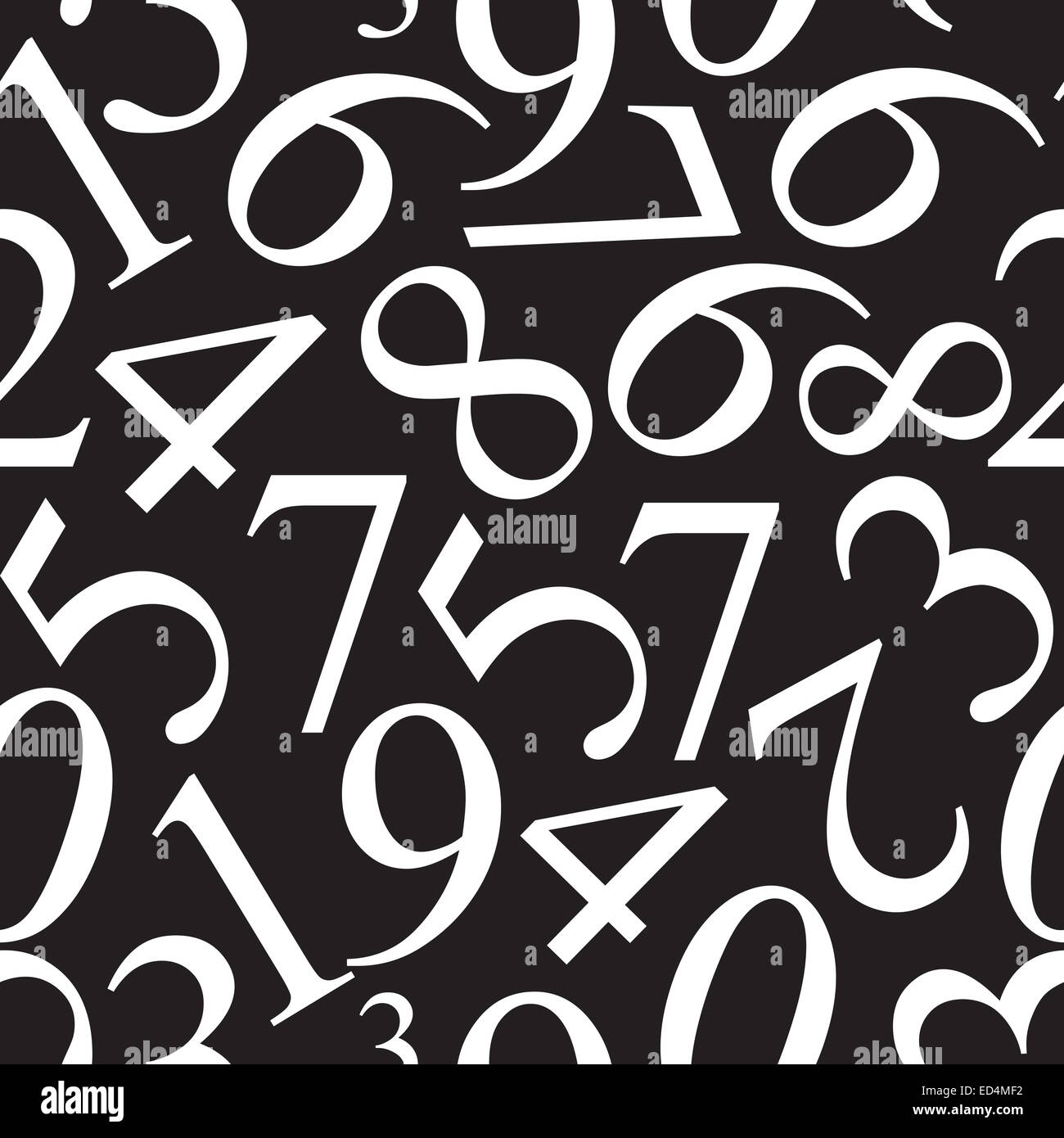 Numbers Seamless Pattern Background Vector Illustration Stock Photo - Alamy