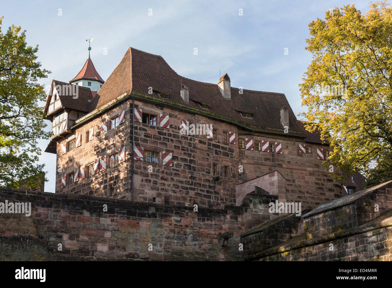 Entrance to the Kaiserburg castle in Nuremberg, Germany Stock Photo - Alamy