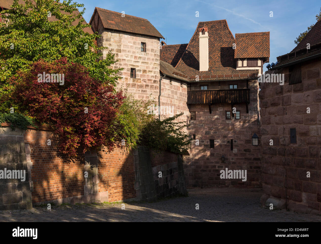 Entrance to the Kaiserburg castle in Nuremberg, Germany Stock Photo - Alamy