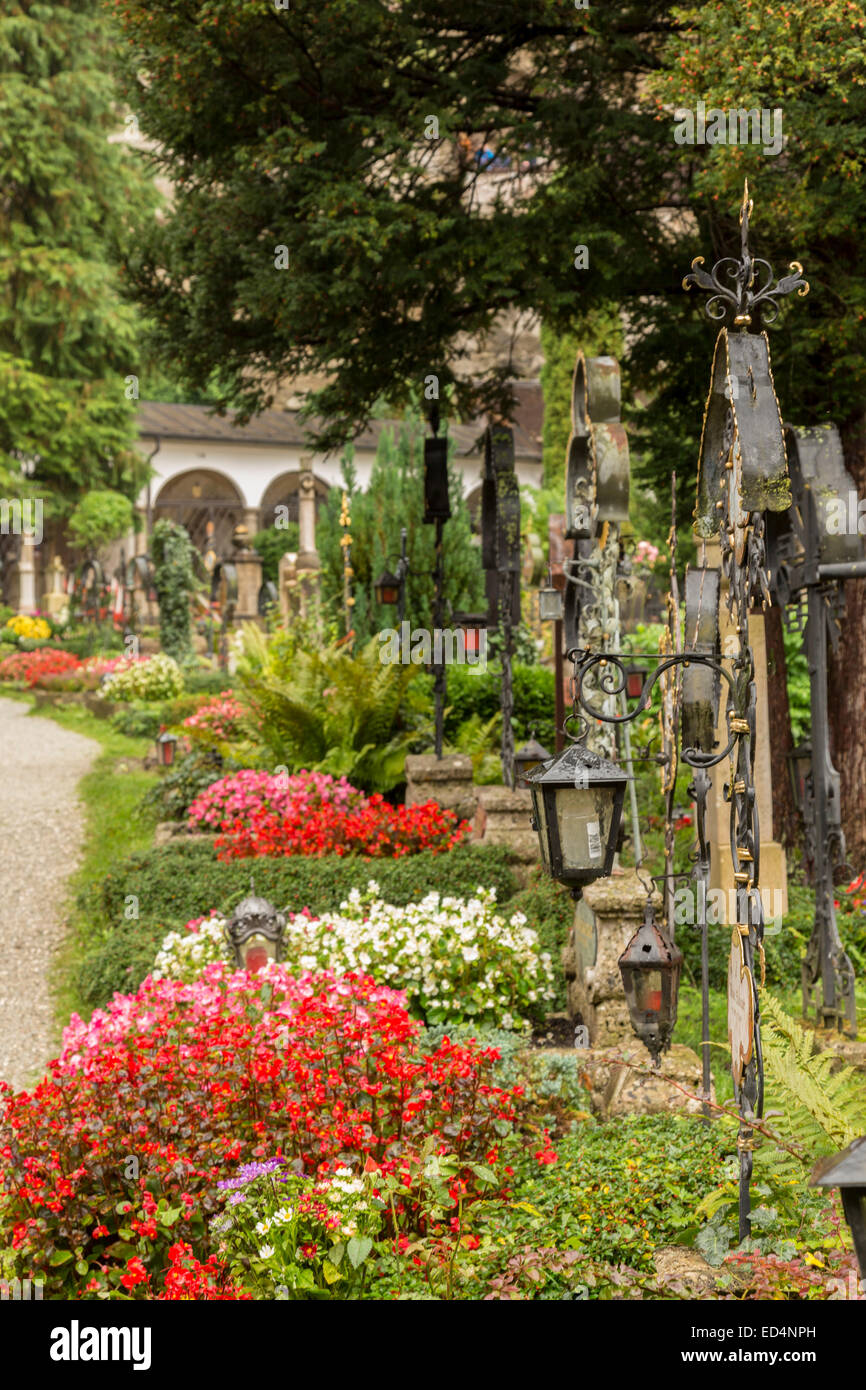 Petersfriedhof Cemetery and catacombs at St Peters Abbey catholic ...
