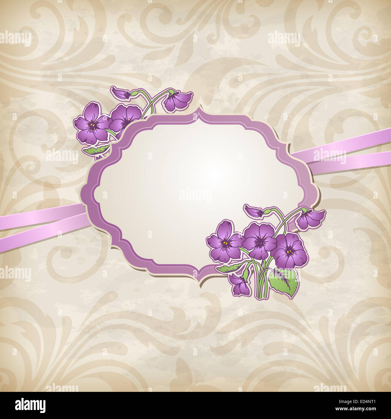 Vintage violet flower hi-res stock photography and images - Alamy