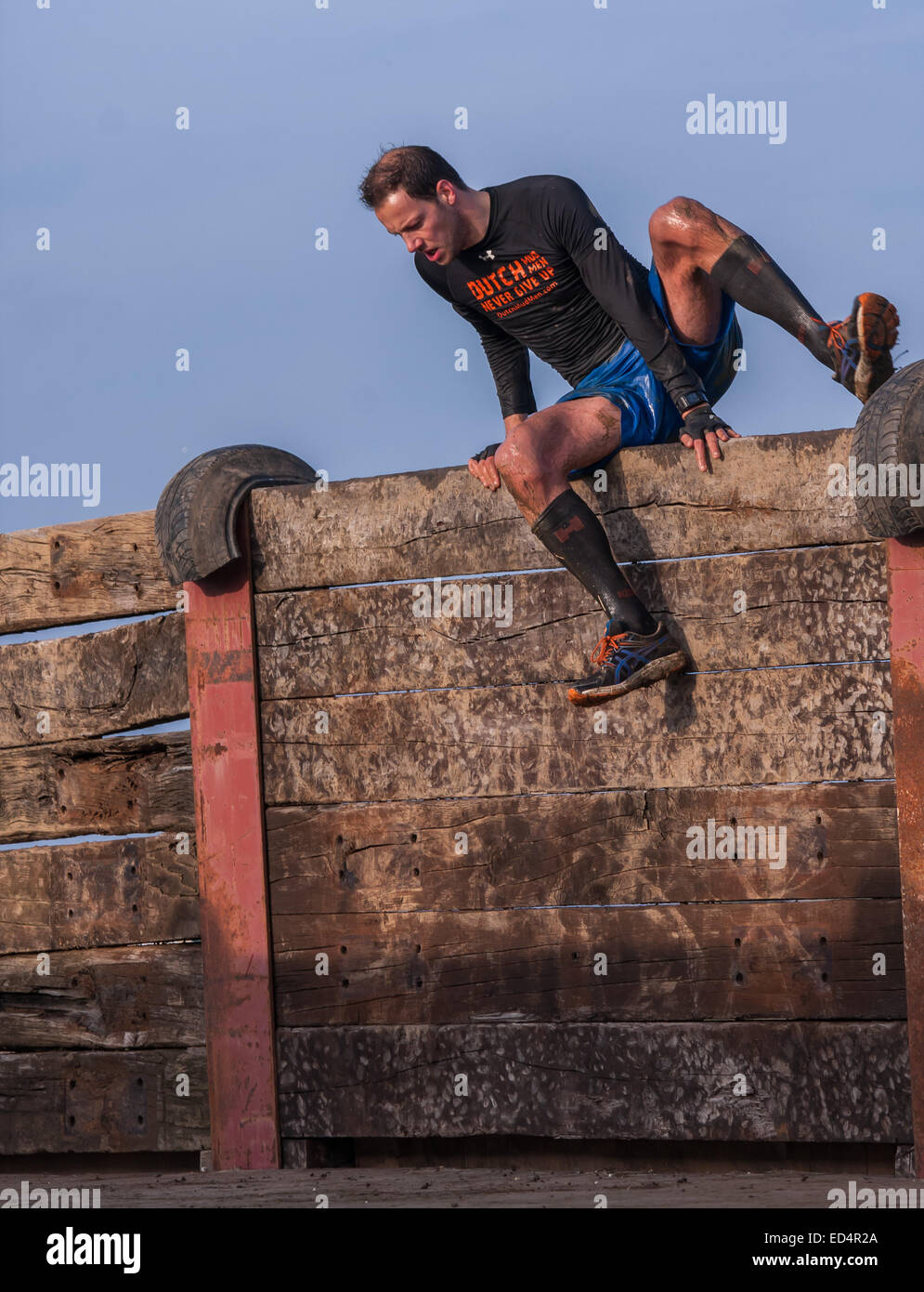 Climb over wall hi-res stock photography and images - Alamy