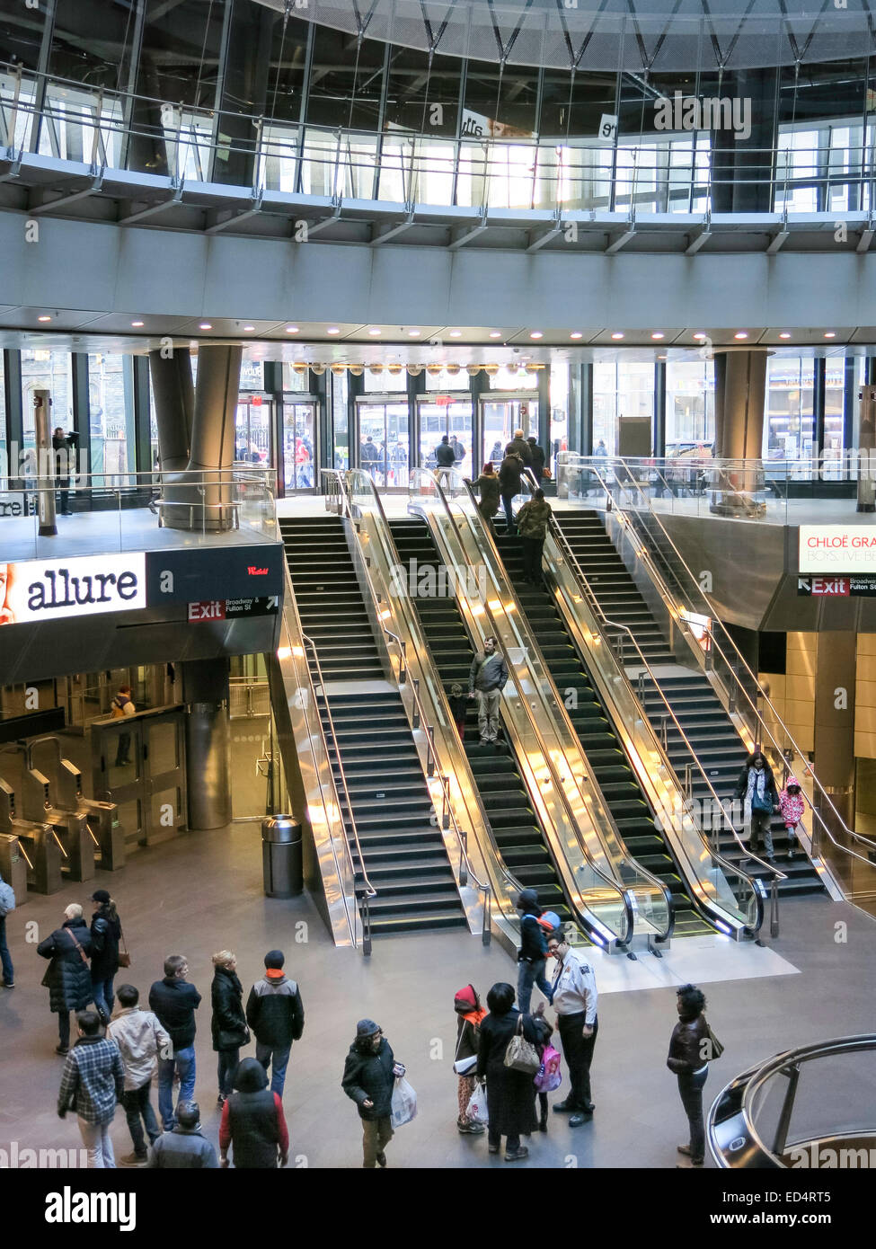 The Fulton Center Subway Station in Lower Manhattan, NYC, USA Stock ...