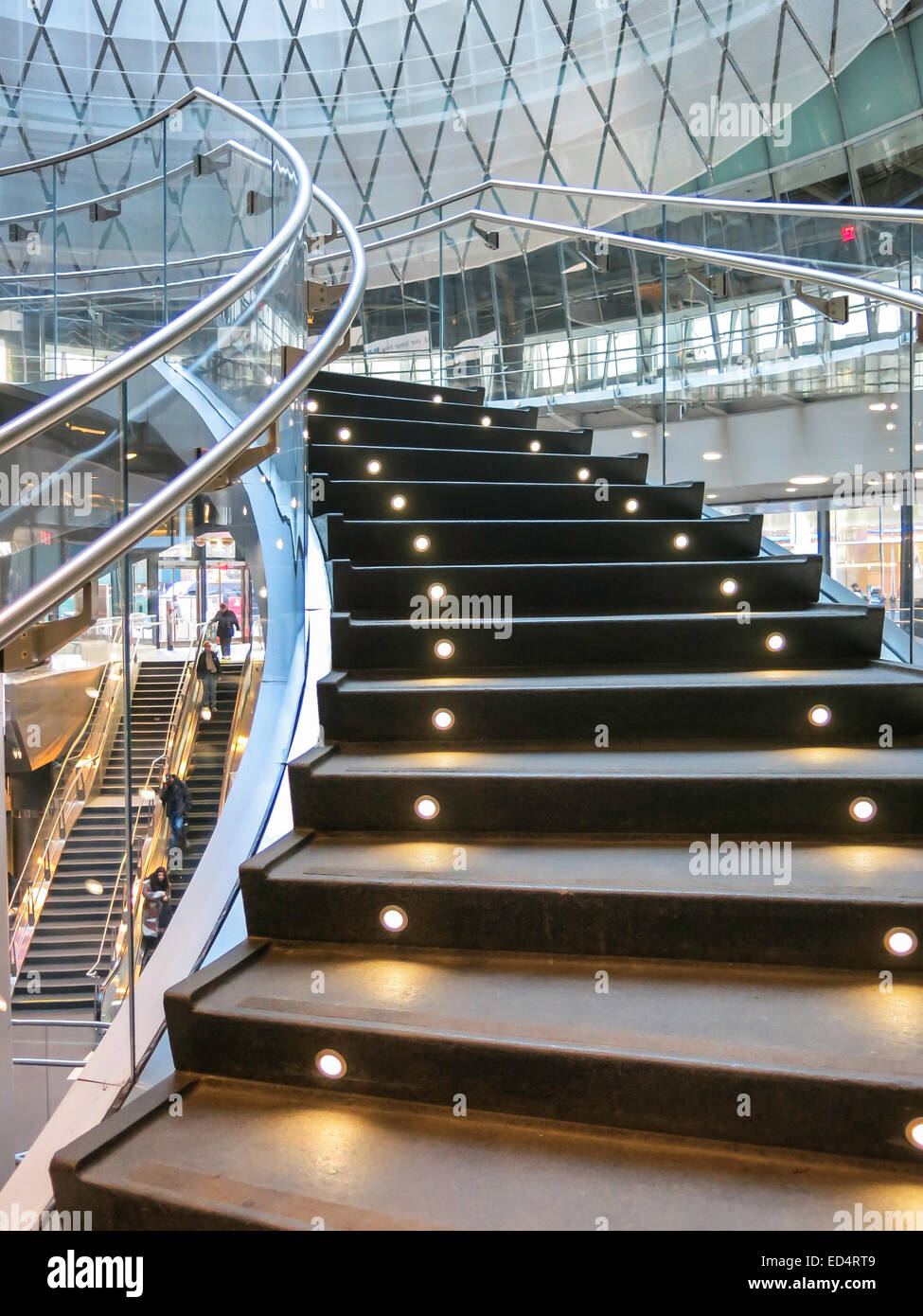 The Fulton Center Subway Station in Lower Manhattan, NYC, USA Stock ...