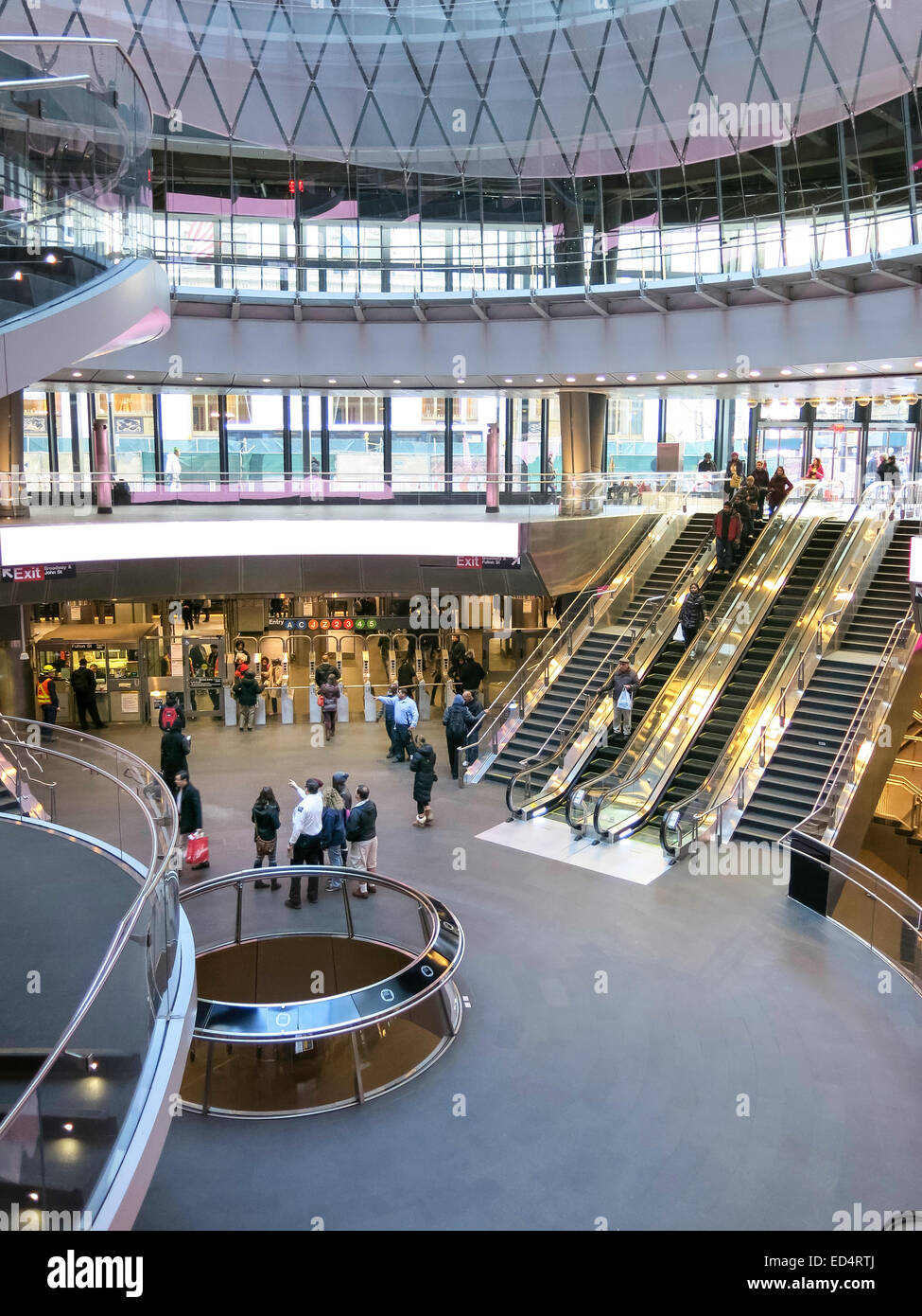 The Fulton Center Subway Station in Lower Manhattan, NYC, USA Stock ...