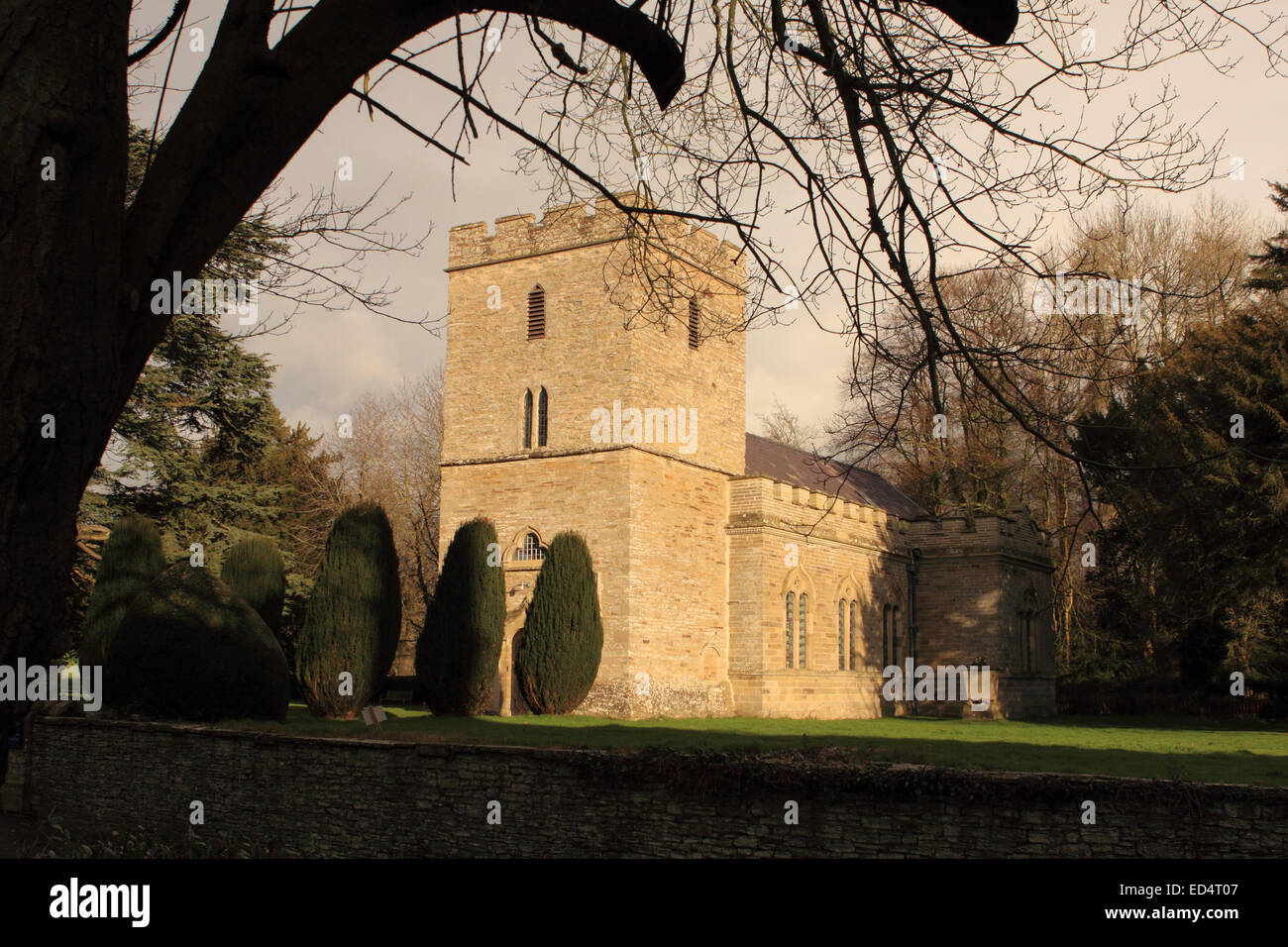 Shobdon Herefordshire UK the church of St John the Evangelist Stock ...