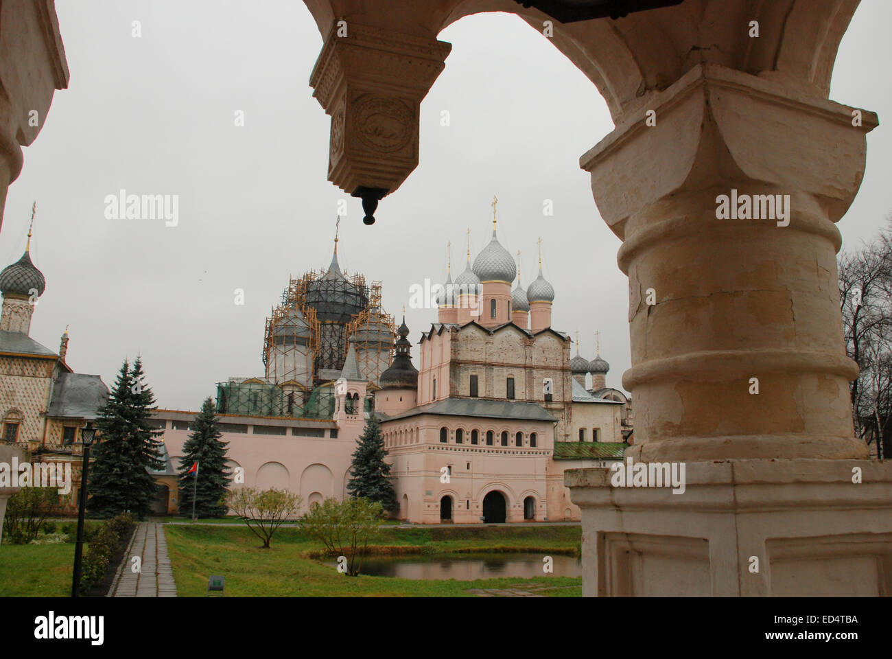 The architecture of ancient Russian cities. The Rostov Kremlin in the ...