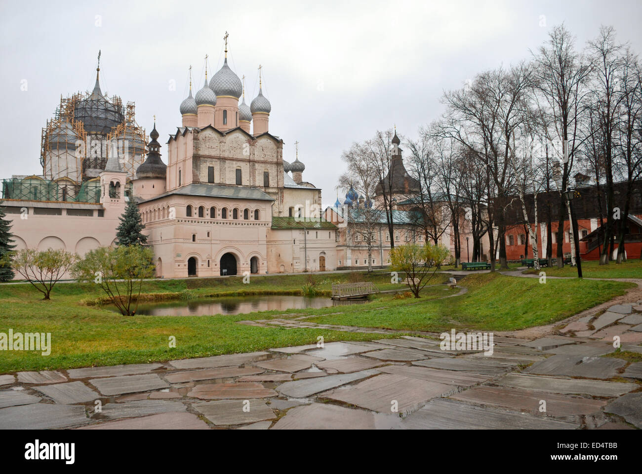 The architecture of ancient Russian cities. The Rostov Kremlin in the ...