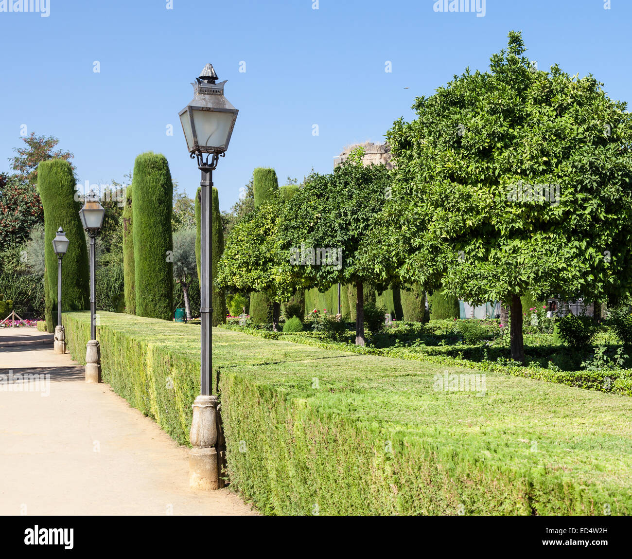 Example of Italian Garden design during spring season Stock Photo - Alamy