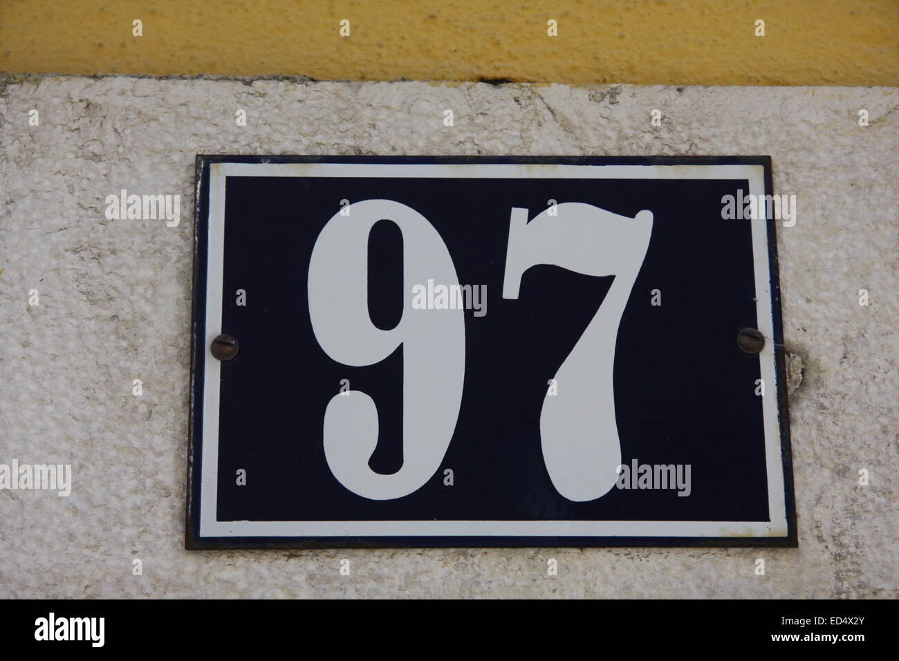House number 97 sign hi-res stock photography and images - Alamy