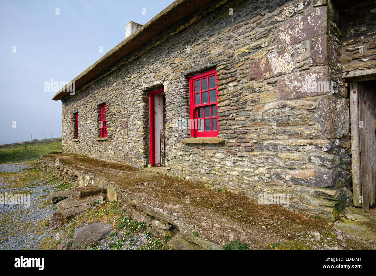 A Dingle famine cottage as seen on the Dingle Peninsula, Ireland Stock ...