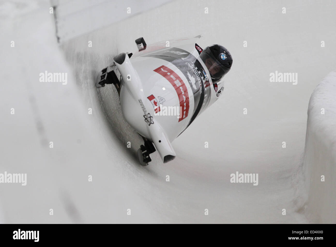 Lake Placid, NY, USA. 13th Dec, 2014. The Canada 2 bobsled driven by ...